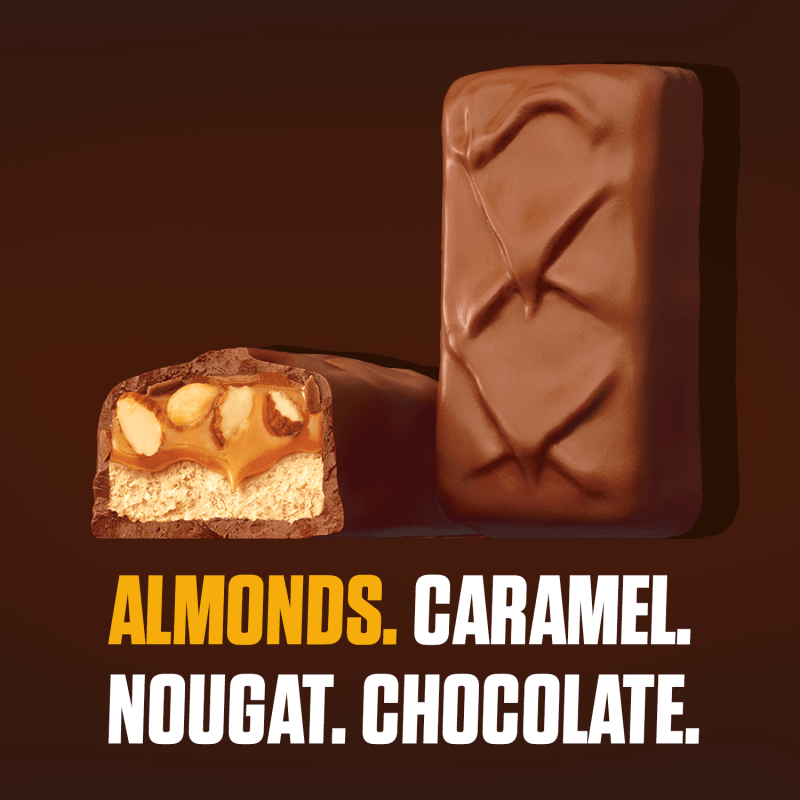 SNICKERS 2 To Go Almond Candy Bar, 3.23 oz | SNICKERS®