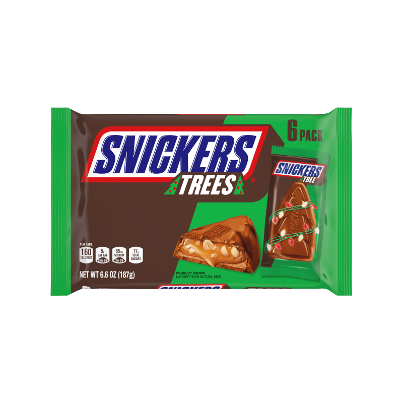 SNICKERS Trees Chocolate Christmas Candy Bars, 6 Ct | SNICKERS®