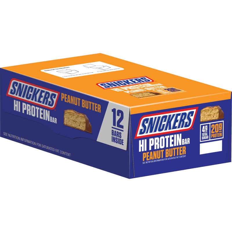 SNICKERS Hi Protein Peanut Butter Bars, 24 oz (12-Count Box) | SNICKERS®