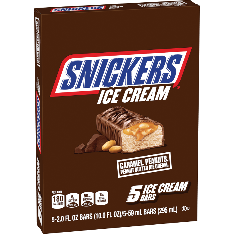 SNICKERS Ice Cream Bars, 10 oz (5-Count Box) | SNICKERS®
